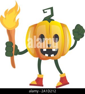 Halloween pumpkin on cemetery Stock Vector Image & Art - Alamy