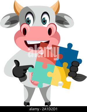 A vector illustration of a cow puzzle Stock Vector Image & Art - Alamy