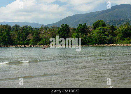 India, View on the Saddle peak and Kalipur Beach of the Andaman and ...