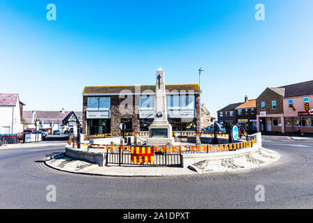 Seahouses town centre, Northumberland, England Stock Photo - Alamy