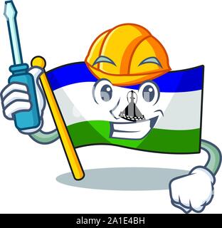 With flag flag lesotho placed on cartoon chair Stock Vector Image & Art ...