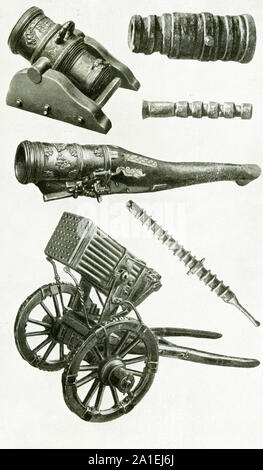 This images shows an organ cannon known as a death organ or a volley ...