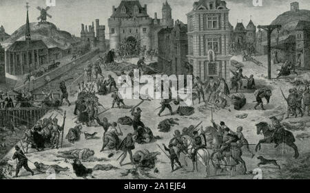 MASSACRE OF THE HUGUENOTS in Paris on St Bartholomew's Day 24 August ...