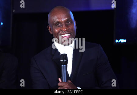 Nigel Benn during a press conference at The Tottenham Hotspur Stadium ...