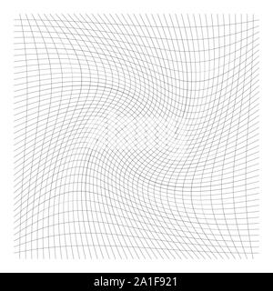 Intersecting lines mesh, grid with spirally, rotation, swirl, twirl effect Stock Vector Image ...
