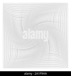 Intersecting lines mesh, grid with spirally, rotation, swirl, twirl effect Stock Vector Image ...