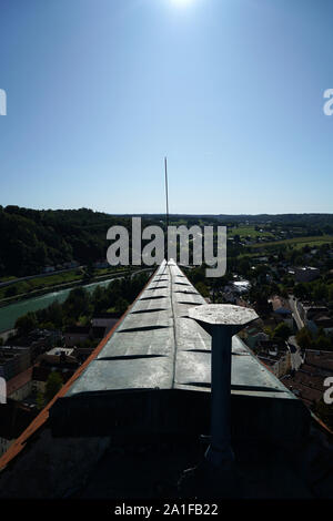 Due to a lightning rod which is mandatory at most buildings in Germany ...