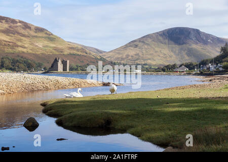 wild camping fire on arran beach Stock Photo - Alamy