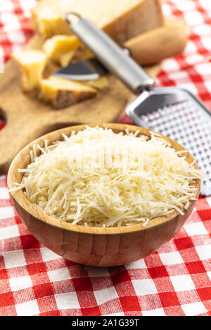 Bowl of grated cheese Stock Photo - Alamy