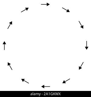 Circular arrows for cycle, repeat themes. Progress, process, procedure concept pointer design ...