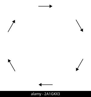 Circular arrows for cycle, repeat themes. Progress, process, procedure ...