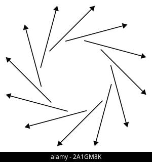 Circular arrows for cycle, repeat themes. Progress, process, procedure concept pointer design ...