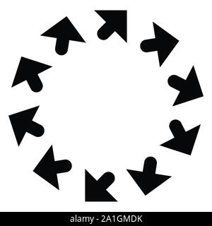 Circular arrows for cycle, repeat themes. Progress, process, procedure concept pointer design ...