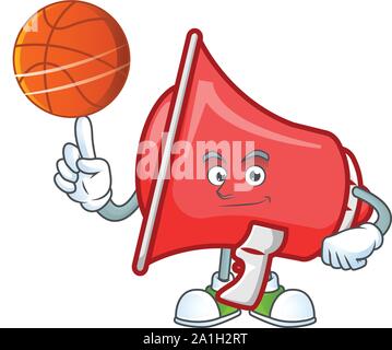Playing basketball microphone cartoon character design Stock Vector ...