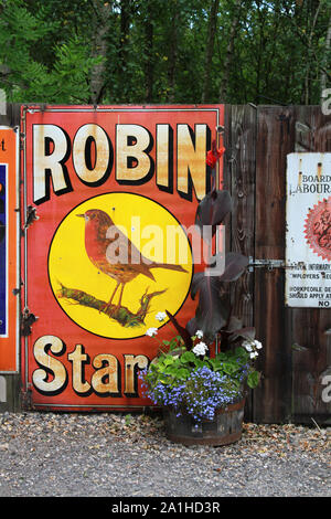An old metal advertising sign for Robin Starch - circa 1913 Stock Photo ...
