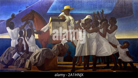 This mural by Ariel Rios and Rockwell Kent features their collaborative ...