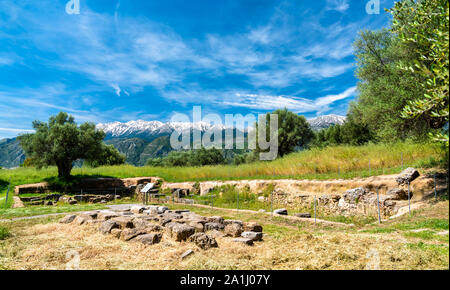 Ruins of the ancient Greek city of Sparta, Peloponnese, Greece Stock ...