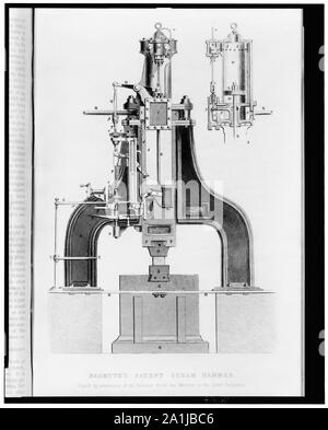 Nasmyth's steam hammer at the Great Exhibition of the Works of Industry ...