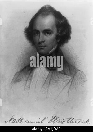Nathaniel Hawthorne. Portrait of the American writer, Nathaniel ...