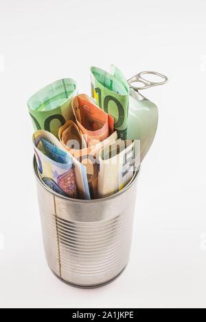 5, 10, 20, 50 euro banknotes. Money on white background Stock Photo - Alamy