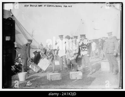 New British Army at Etaples, France, Feb. 1915, Photograph shows ...