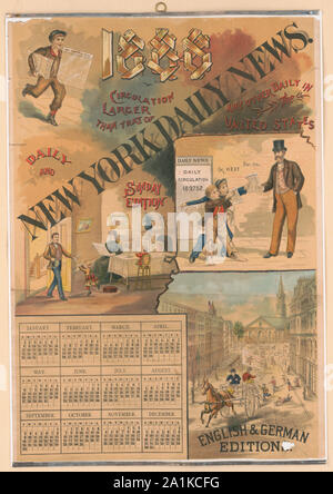 New York Daily News (calendar for 1888 Stock Photo - Alamy