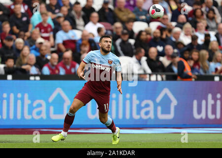 Robert Snodgrass of West Ham United scoring a disallowed goal during ...