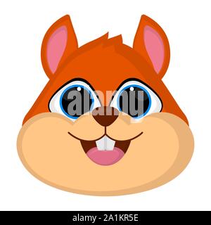 A cartoon illustration of a chipmunk happy and smiling Stock Vector ...