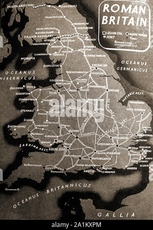 Roman Britain - Map of roads and cities during four hundred years of ...