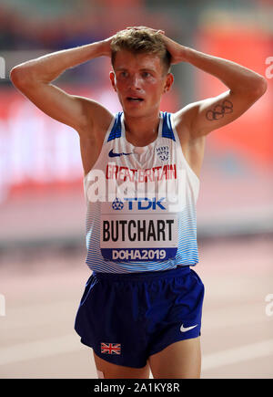 Great Britain's Andrew Butchart during the Men's 5000m final at the ...