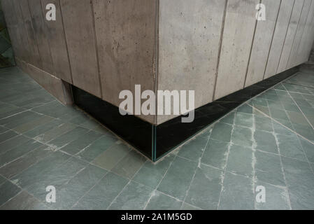 Interior view of a wall/floor/wall juncture in the Canadian War Museum ...