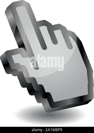 computer with mouse and cursor vector illustration design Stock Vector ...