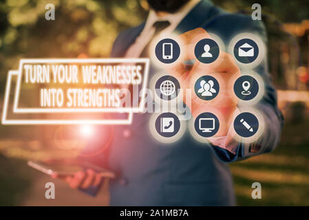 Inspiration showing sign Strengths Weakness, Concept meaning ...