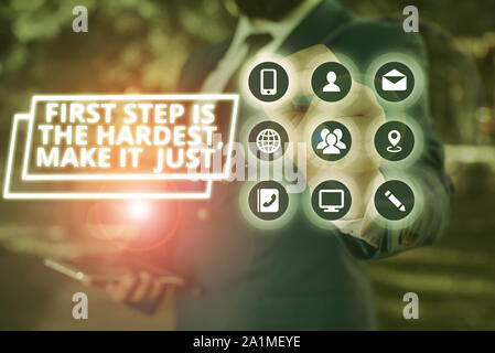 Inspiration showing sign First Step. Business approach Pertaining to ...