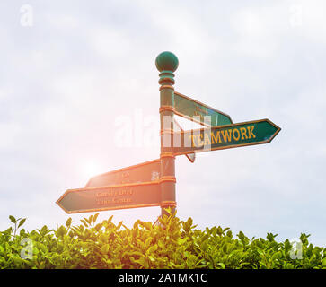 Text sign showing Synergy. Conceptual photo Interaction Cooperation ...