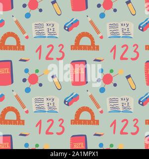 Numbers. Seamless vector wallpaper hand draw Stock Vector Image & Art ...
