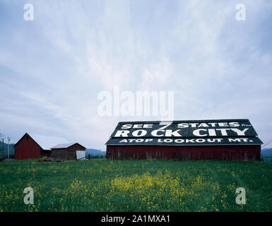 Painted barn advertising See Rock City Stock Photo - Alamy
