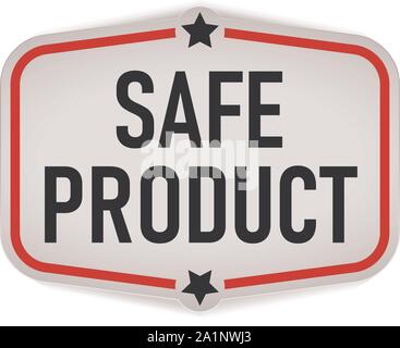 safe product ribbon. safe product isolated paper banner. sign Stock ...
