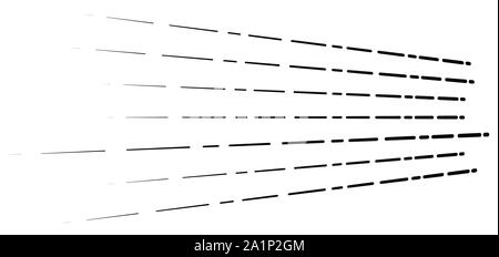 Random 3d dashed lines in perspective. segmented stripes geometric ...