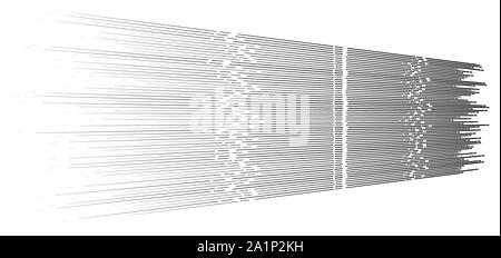 Random 3d dashed lines in perspective. segmented stripes geometric ...