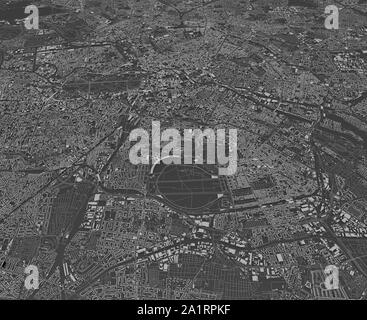 City Berlin map with streets rivers and lakes germany Stock Photo - Alamy