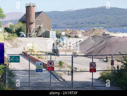 Site Safety signs at the entrance to a construction site, Wales Stock ...