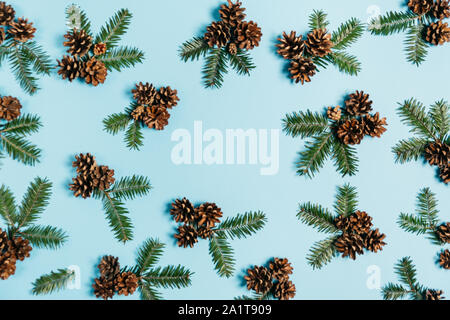 New Year or Christmas creative flat lay top view Xmas holiday ...