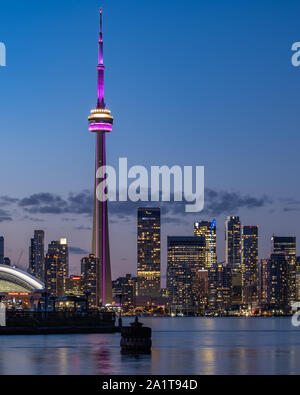Toronto skyline during the twilight, Canada Stock Photo - Alamy