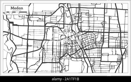 Vector map of Medan, Indonesia. Urban city road map poster illustration ...