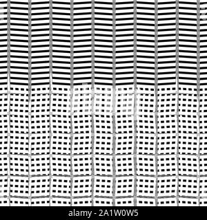 Interlace, interlocking lines. Curve, flex intersecting lines grid, mesh. Interweaved waving ...