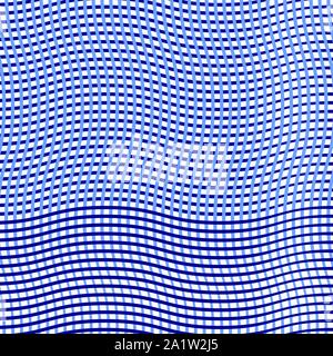 Duotone, 2-color geometric pattern of dense wavy lattice, grid ...