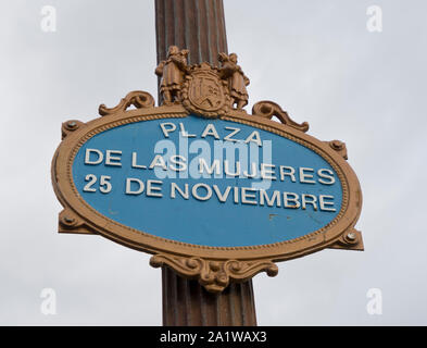 Basque and Spanish bilingual street signs in San Sebastián, Basque ...