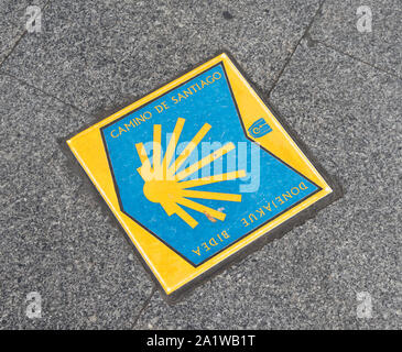 Street sign in the Basque language Euskara in Balmaseda, Basque Stock ...
