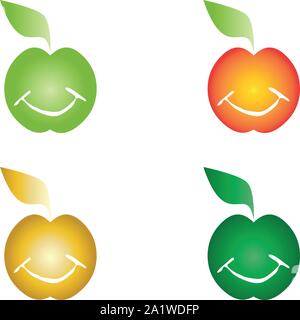 Apple with smile, apple, smile, fruct, logo Stock Vector Image & Art ...